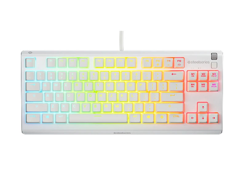 Keyboard SteelSeries Apex 3 TKL White Gaming IP32 Resistant, Whisper ...