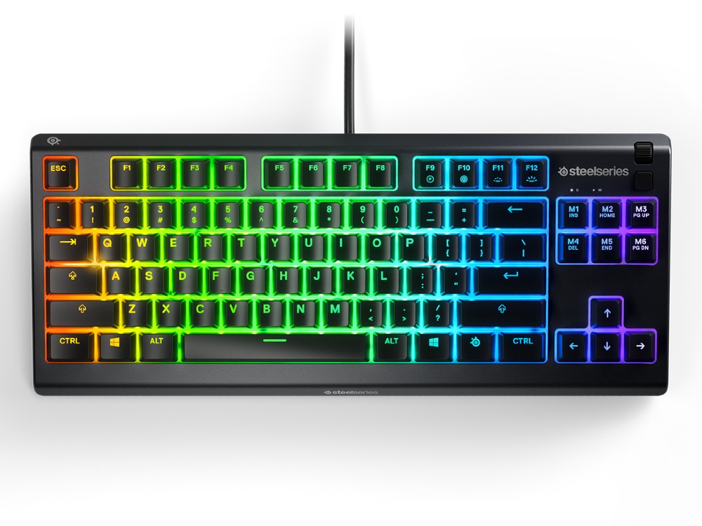 Keyboard SteelSeries Apex 3 TKL Black Gaming IP32 Resistant, Whisper ...