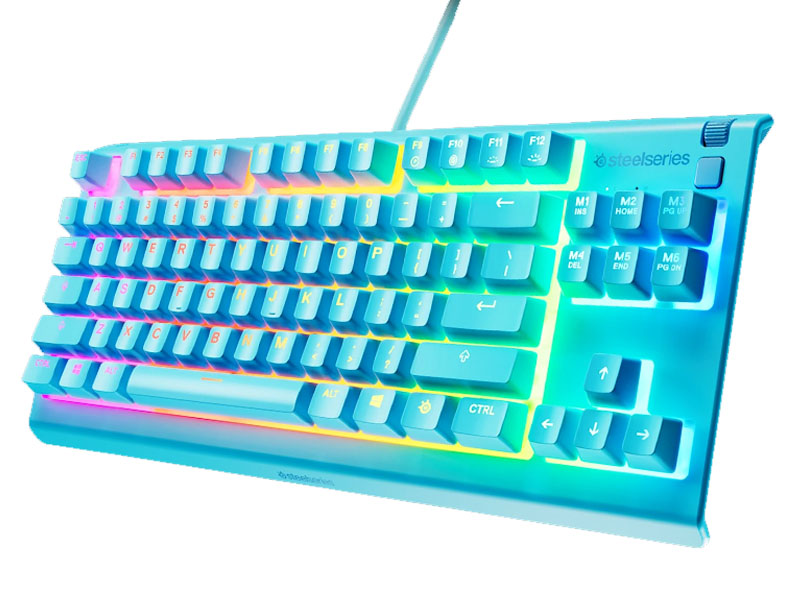 Keyboard SteelSeries Apex 3 TKL Aqua Gaming IP32 Resistant, Whisper ...