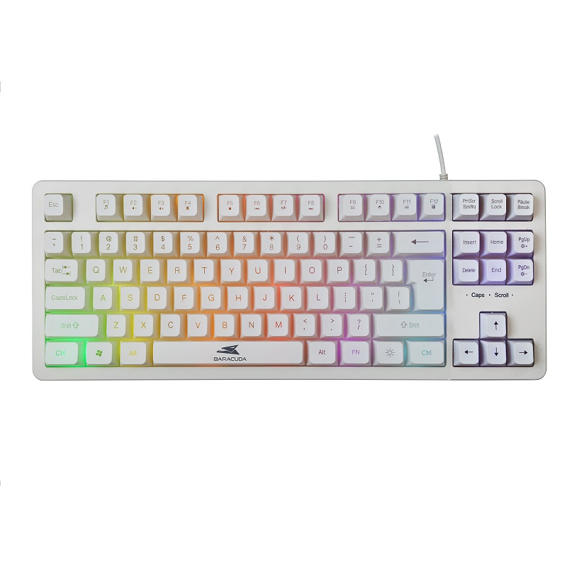 Keyboard Baracuda Gaming Krill TKL RGB White - Анхоч
