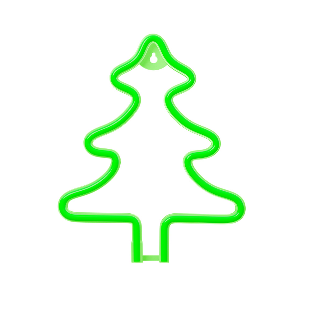Wall LED Lights Neon Christmas Tree FLNE16 Green - Анхоч
