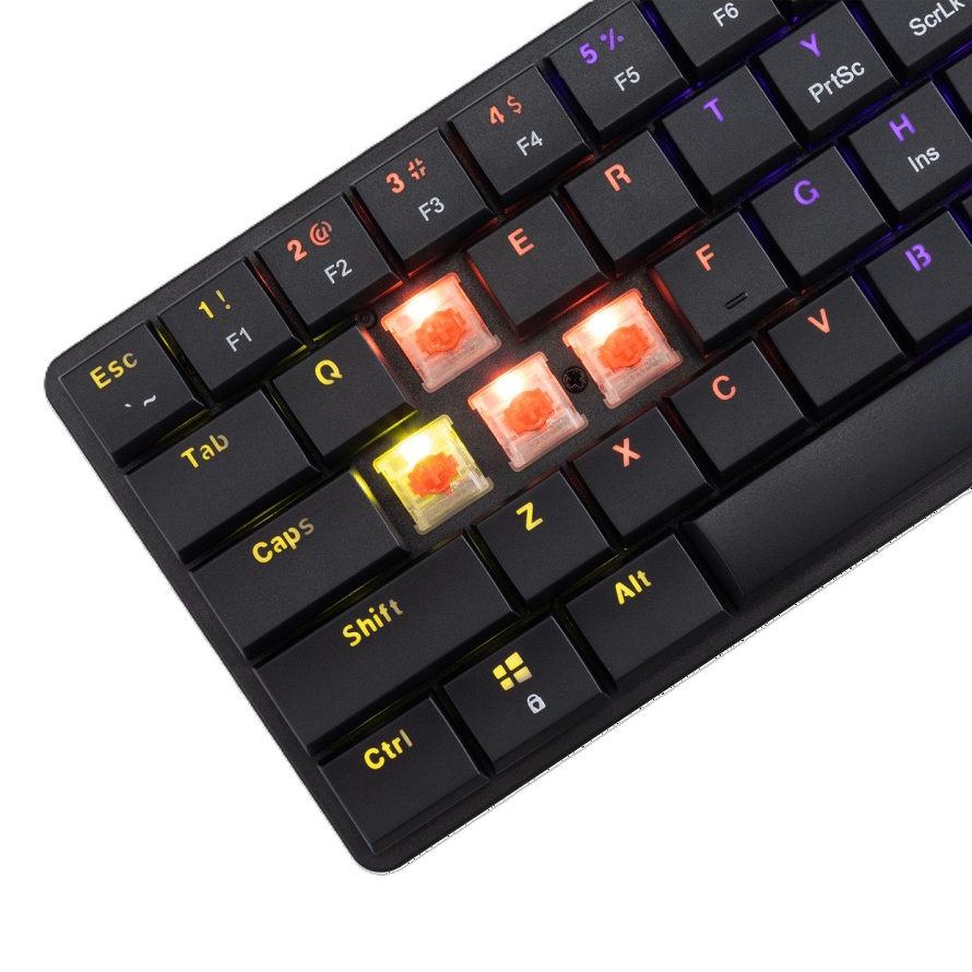 Keyboard White Shark Gaming Nagamaki Mechanical RGB Black Red Switch ...