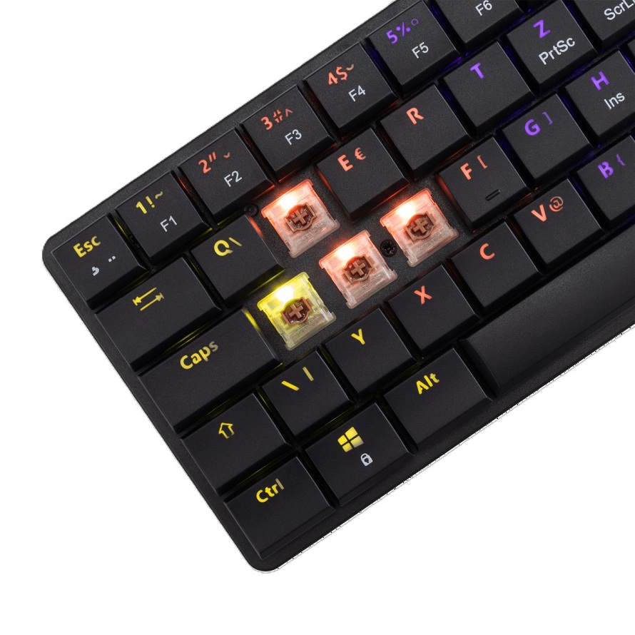 Keyboard White Shark Gaming Nagamaki Mechanical RGB Black Brown Switch ...