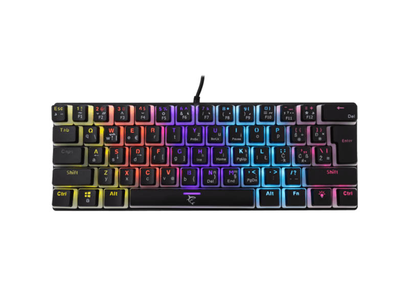 Keyboard White Shark Gaming Ashiko RGB Mechanical Red Switch HR - Анхоч