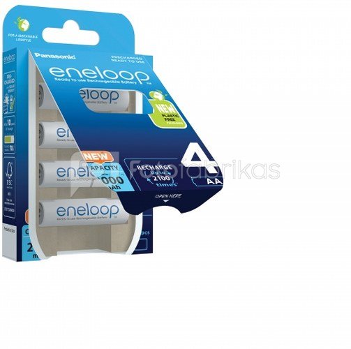 Batteries Panasonic Eneloop Rechargable AA 4 pack 2000 mAh - Анхоч