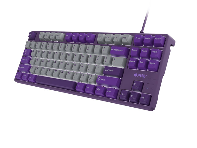 Keyboard Fury Gaming Kanabo K2 Mechanical White Backlight Gray-Purple ...