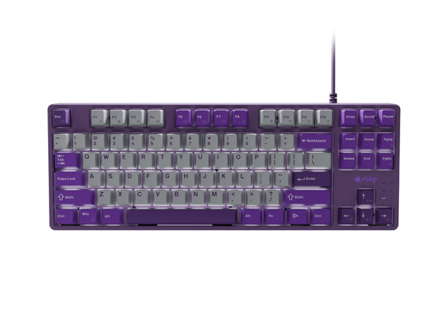 Keyboard Fury Gaming Kanabo K2 Mechanical White Backlight Gray-Purple ...