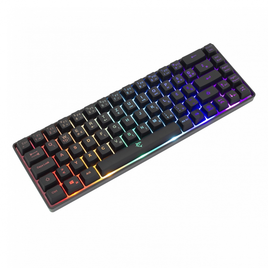 Keyboard White Shark Gaming Ronin 60% RGB Black - Анхоч