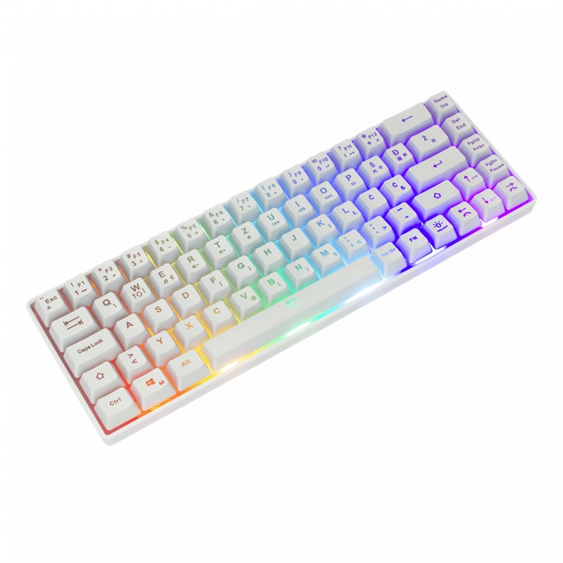 Keyboard White Shark Gaming Ronin 60% RGB White - Анхоч