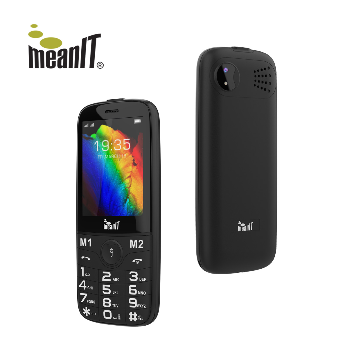 Mobile Phone MeanIT Senior 20 Black - Анхоч