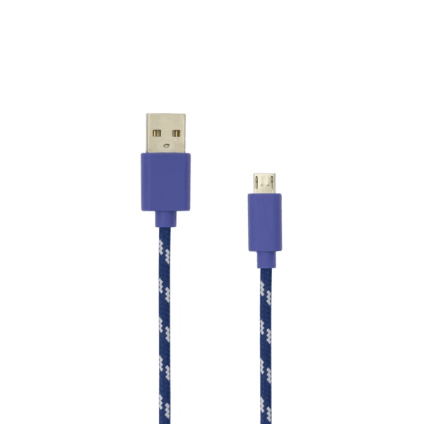 Cable USB 2.0 A-plug to Micro B-plug 1m SBOX Braided Blue - Анхоч
